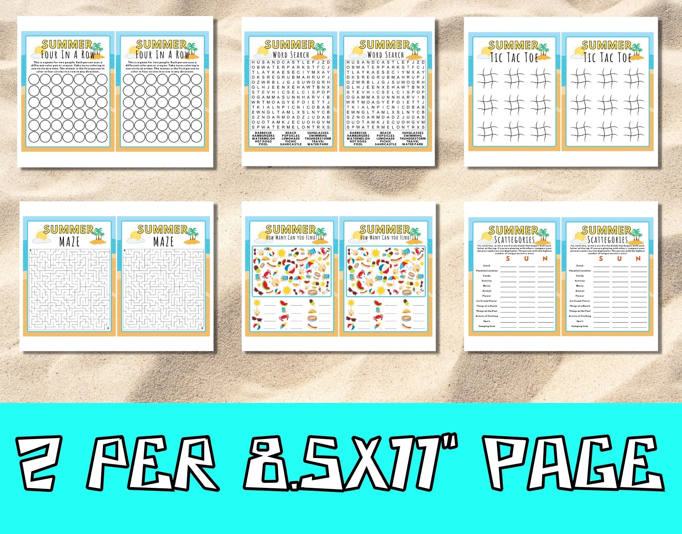 12 Summer Games Printable Bundle for a Crowd - Etsy