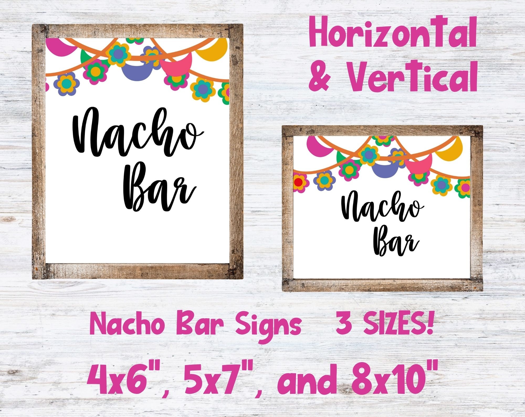 Nacho Bar Kit Instant Download Printable, Make Your Own Nachos Party ...