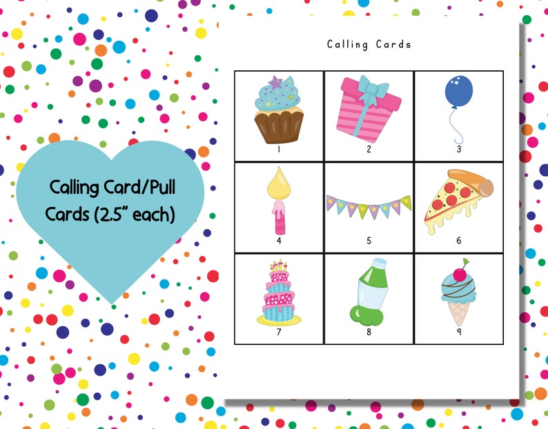 Birthday Party Bingo Game, Birthday Game and Activity, Kid Birthday ...