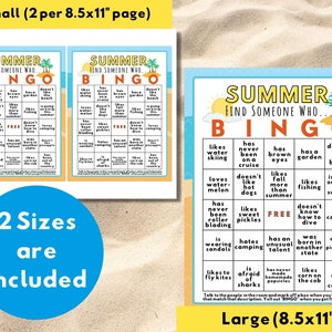 Summer Find Someone Who Bingo Ice-breaker Game, Find the Guest Bingo ...