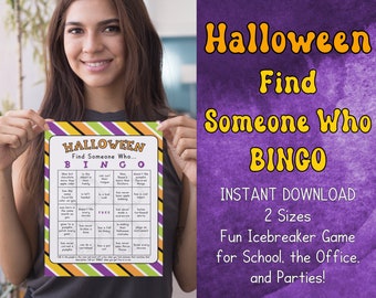 Halloween Bingo Ice Breaker - Etsy