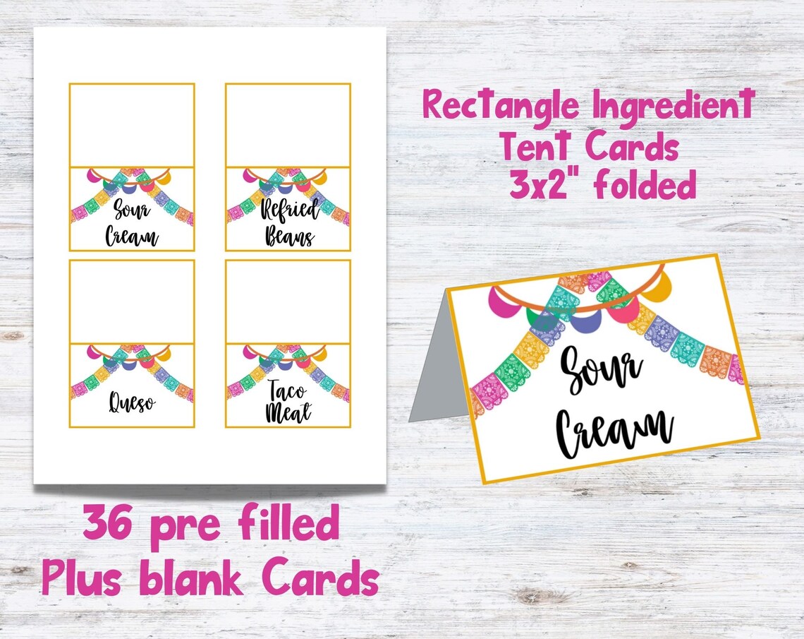 Taco Bar Kit Instant Download Printable Make Your Own Tacos | Etsy