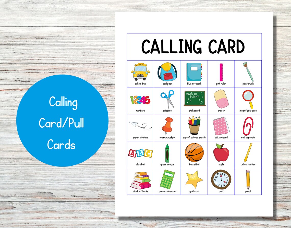 Printable Back to School Bingo Game, Class Party Game, Classroom Bingo ...