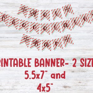 Hot Chocolate Bar Kit Peppermint Striped Instant Download Printable ...