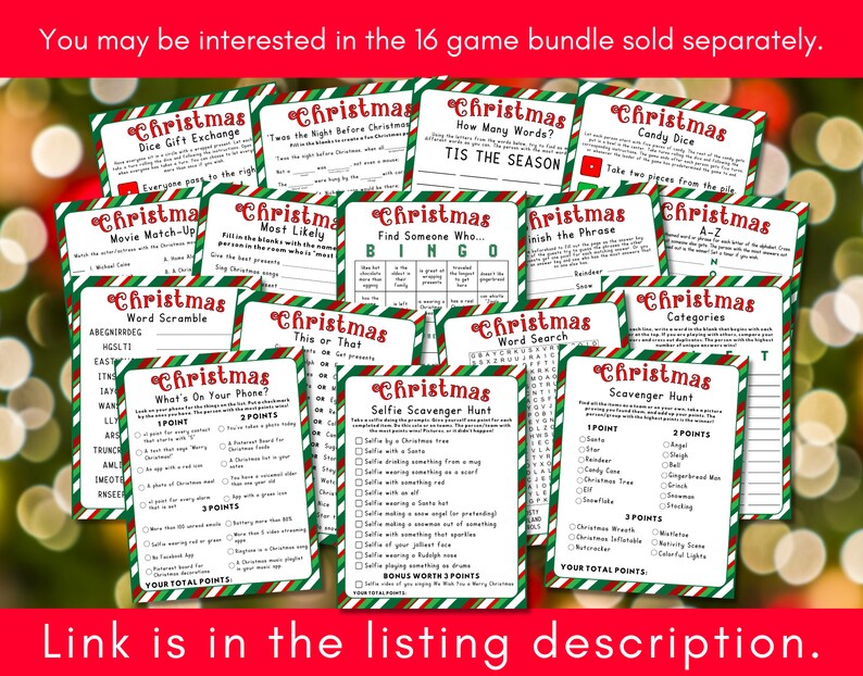 Christmas Movie Match-up Game, Printable Holiday Trivia Game, Large ...