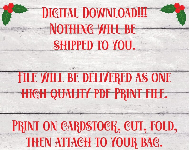 Printable Reindeer Dust Bag Tag, Reindeer Food, Pink and Red Peppermint ...