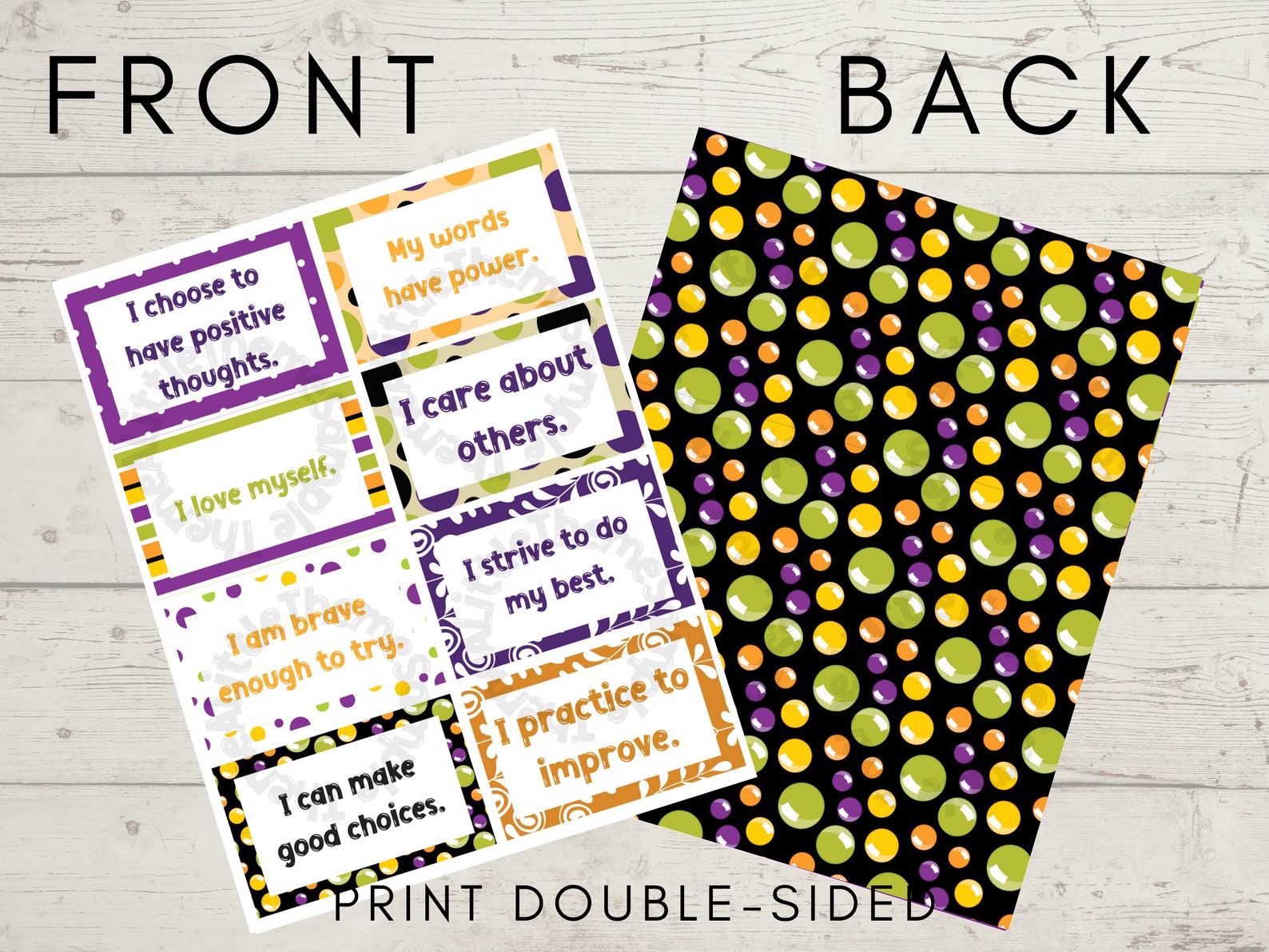 Lunch Box Notes- Positive Affirmations for Kids- Halloween Background ...