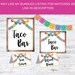 Taco Bar Signs Instant Download Printable, Make Your Own Tacos Party ...