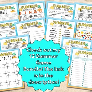 Summer Selfie Scavenger Hunt Printable Party Game, Large Group Games ...