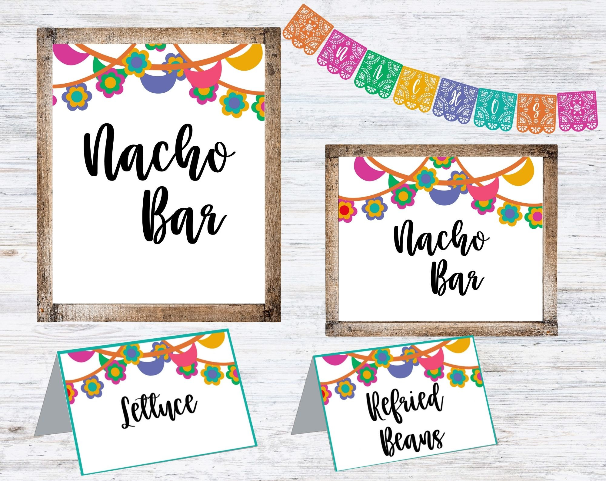 Nacho Bar Kit Instant Download Printable, Make Your Own Nachos Party ...
