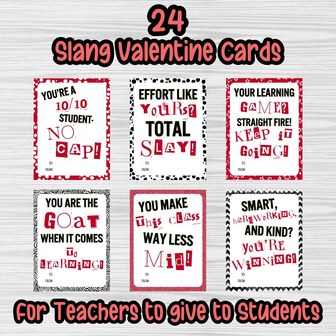 Printable Valentine’s Day Cards for Teachers to Give Students – Fun ...