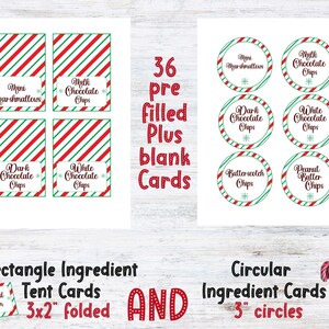 Hot Chocolate Bar Kit Peppermint Striped Instant Download Printable ...