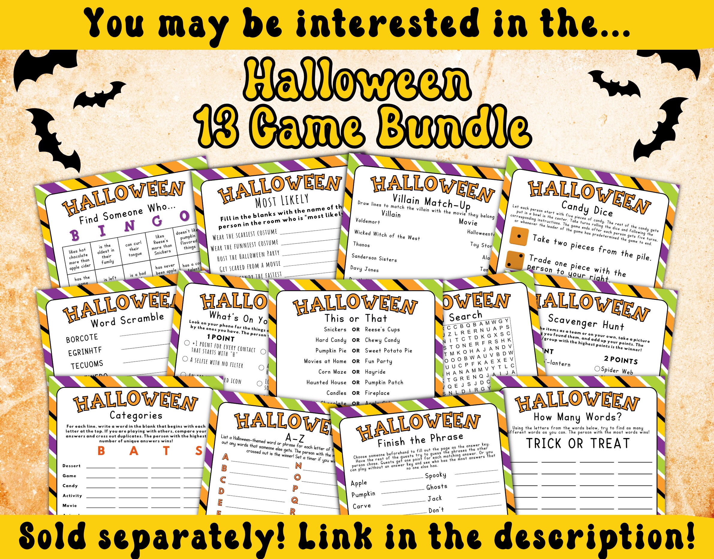Halloween Candy Dice Printable Game, Halloween Party Games for School ...