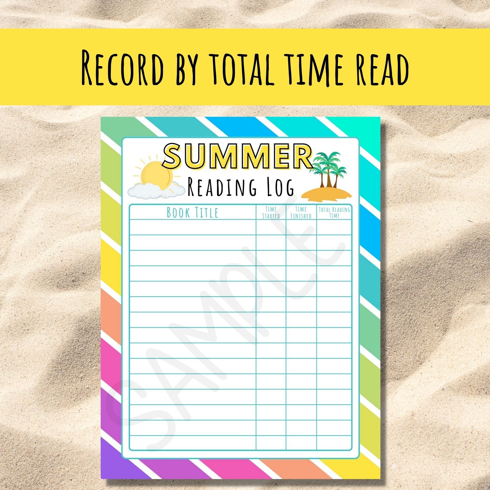 Kids Summer Reading Log Printable, Summer Book Log, Reading Tracker ...