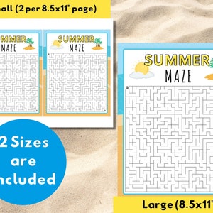 Summer Maze Activity Sheet, Mazes for Group Games for Gatherings ...