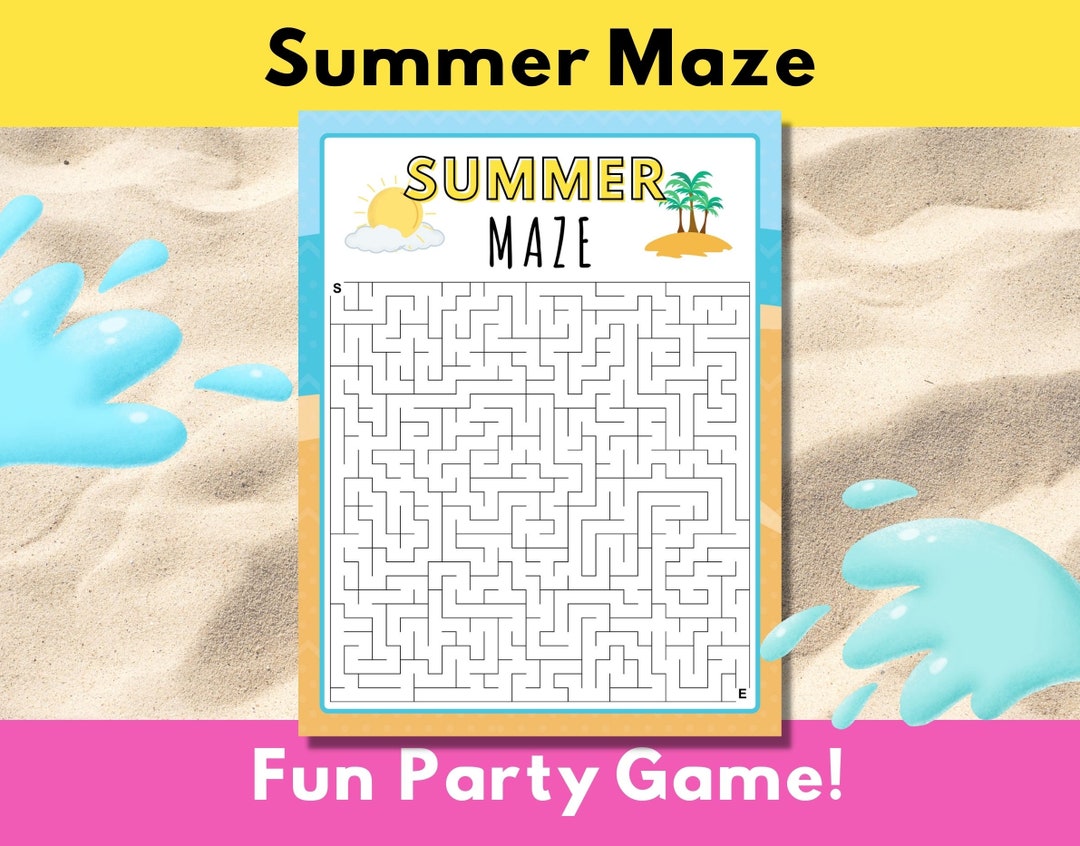 Summer Maze Activity Sheet, Mazes for Group Games for Gatherings ...