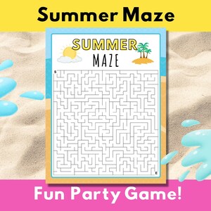 Summer Maze Activity Sheet, Mazes for Group Games for Gatherings ...