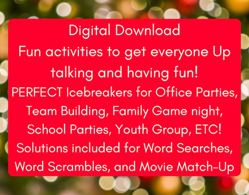 16 Christmas Games Printable Bundle, Printable Games for Adults and ...