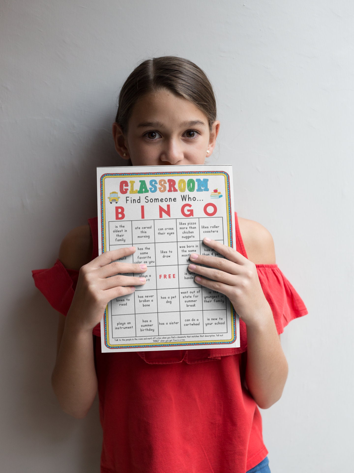 Classroom Find Someone Who BINGO, Printable School Game, 2 Sizes, Large ...