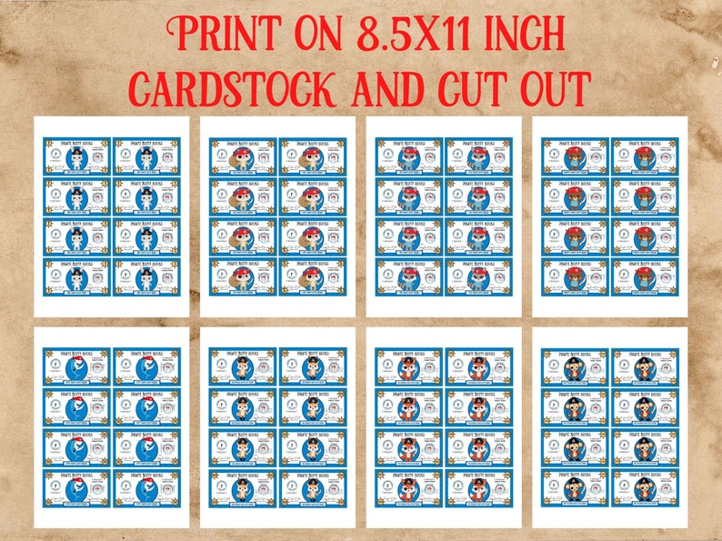Pirate Animal Printable Play Money, Fun Gift, Fake Pirate Money ...