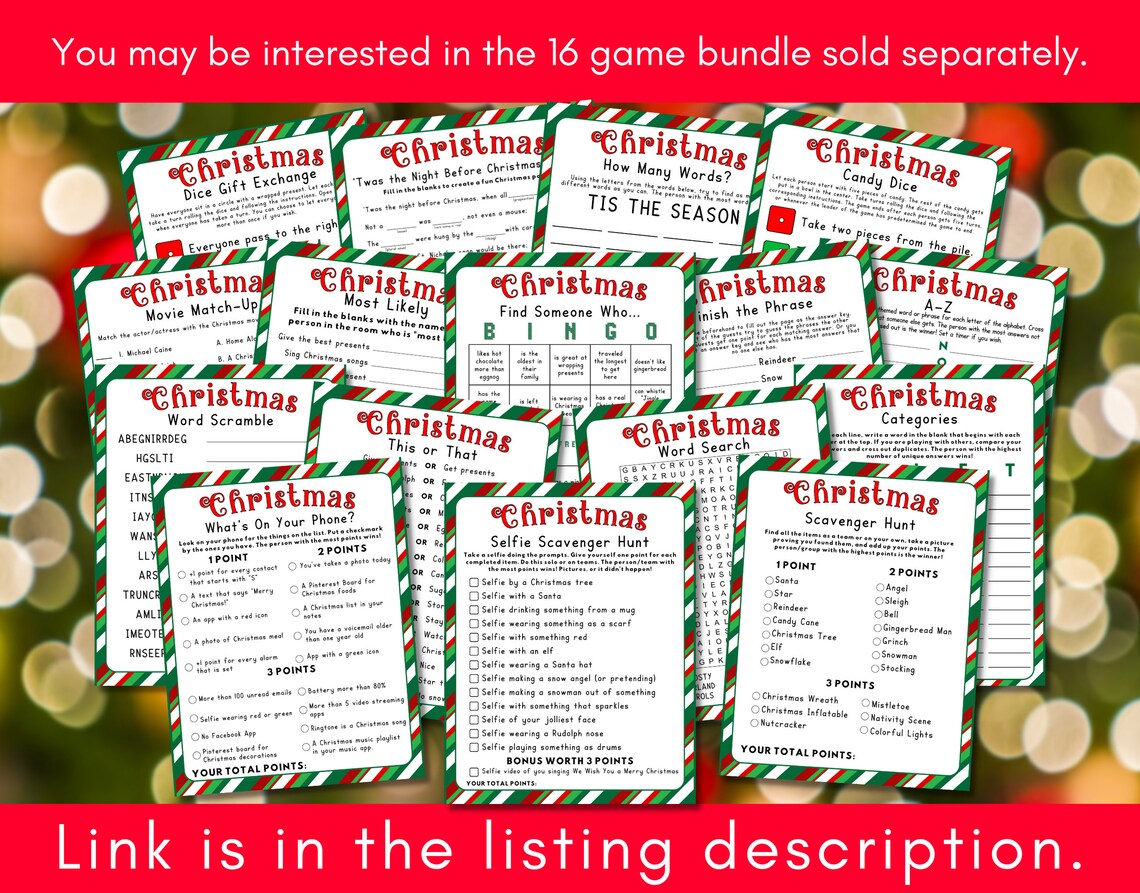 Christmas 'twas the Night Before Christmas Fill-in, Printable Holiday ...