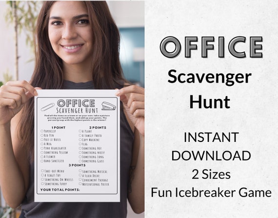 Office Scavenger Hunt Printable Game Work Party Activity - Etsy