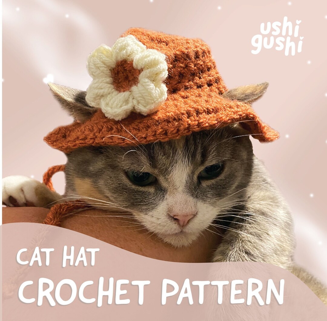 Crochet Cat Bucket Hat PDF Pattern - Etsy