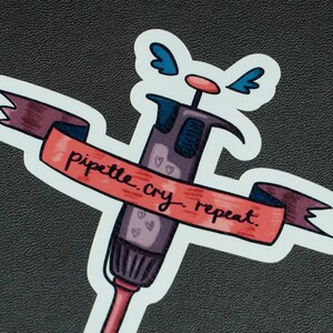 PCR Pipette Sticker, Cheeky Microbiology Sticker, Science Laptop ...