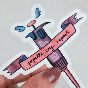 PCR Pipette Sticker, Cheeky Microbiology Sticker, Science Laptop ...