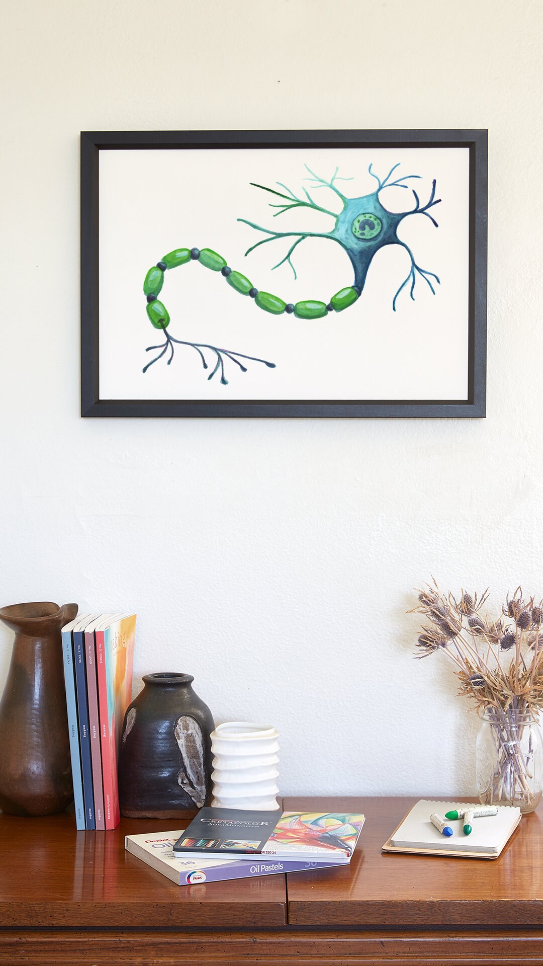Neuron Print, Microbiology Wall Decor, Neuroscientist Gift | Medical ...