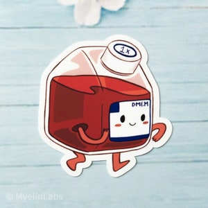 DMEM Vinyl Sticker, Microbiology Sticker, Tissue Culture Media Sticker ...