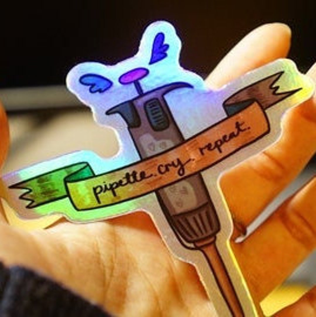 Pipette PCR Holographic Sticker, Laptop Sticker, Bumper Sticker ...