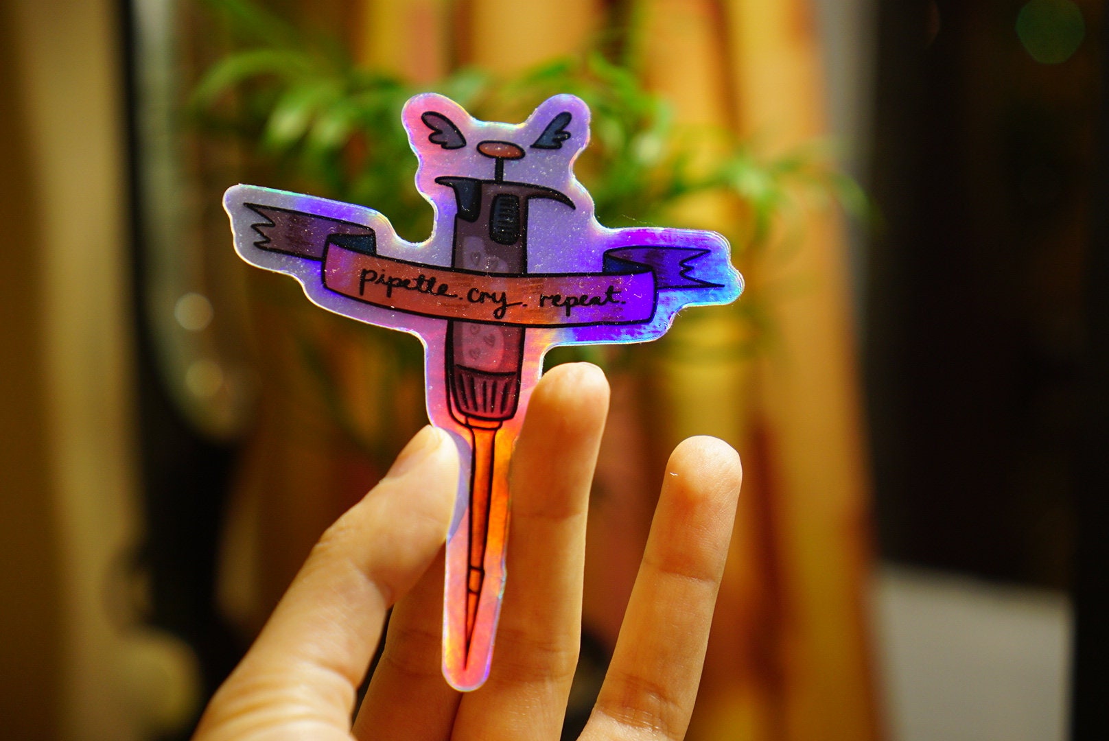 Pipette PCR Holographic Sticker Laptop Sticker Bumper | Etsy UK