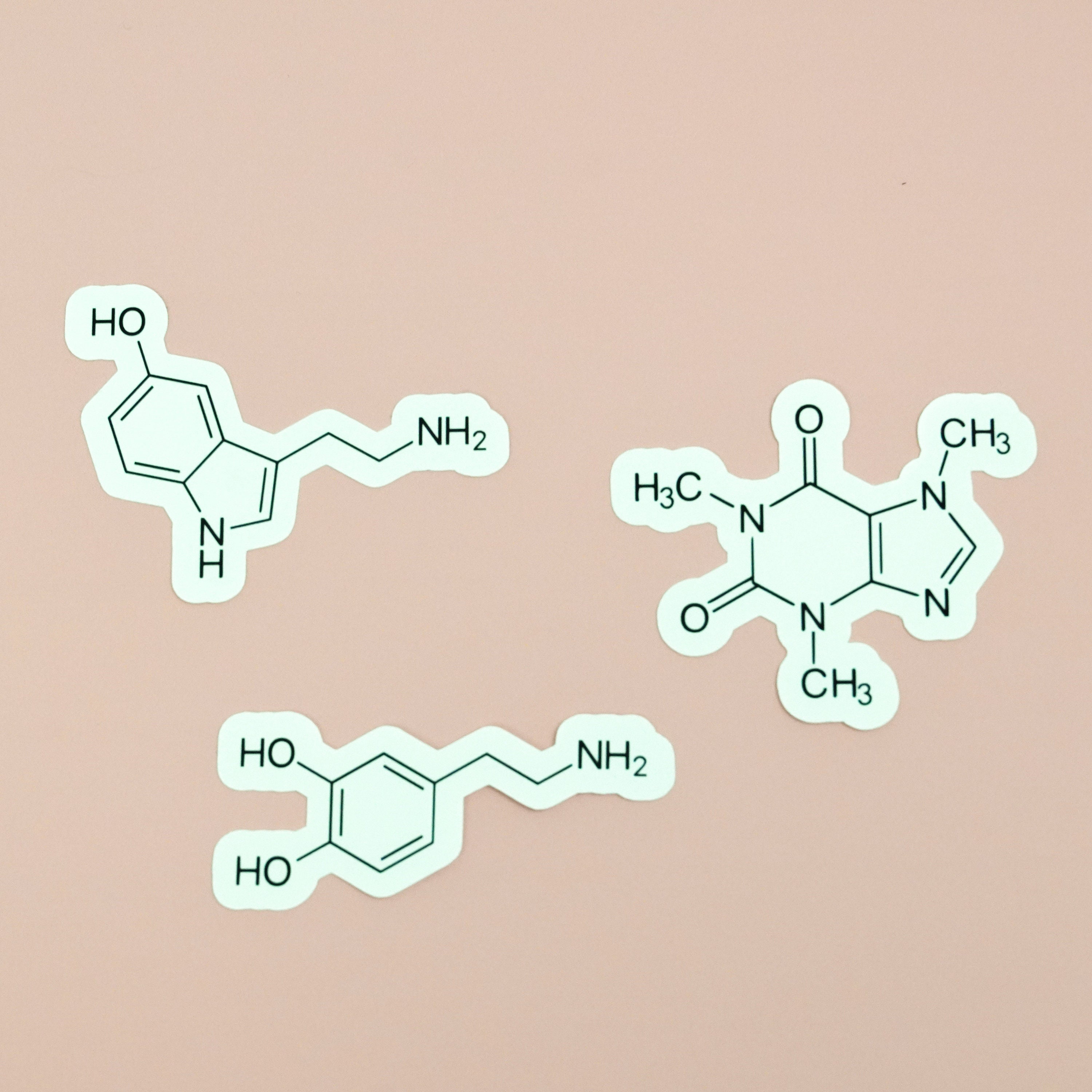 Caffeine Sticker, Molecule Sticker, Coffee Science Sticker, Science ...