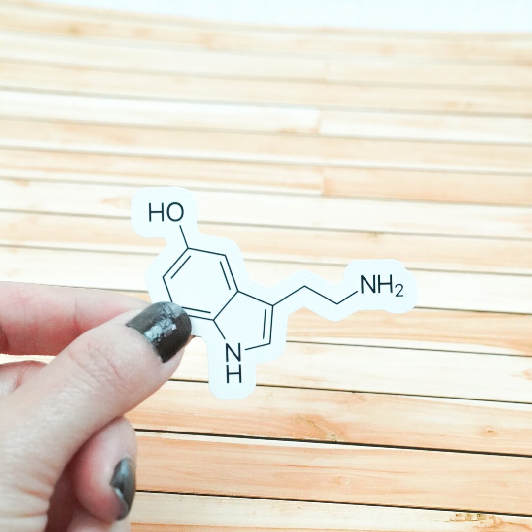 Serotonin Sticker, Molecule Sticker, Science Sticker Pack, Laboratory ...