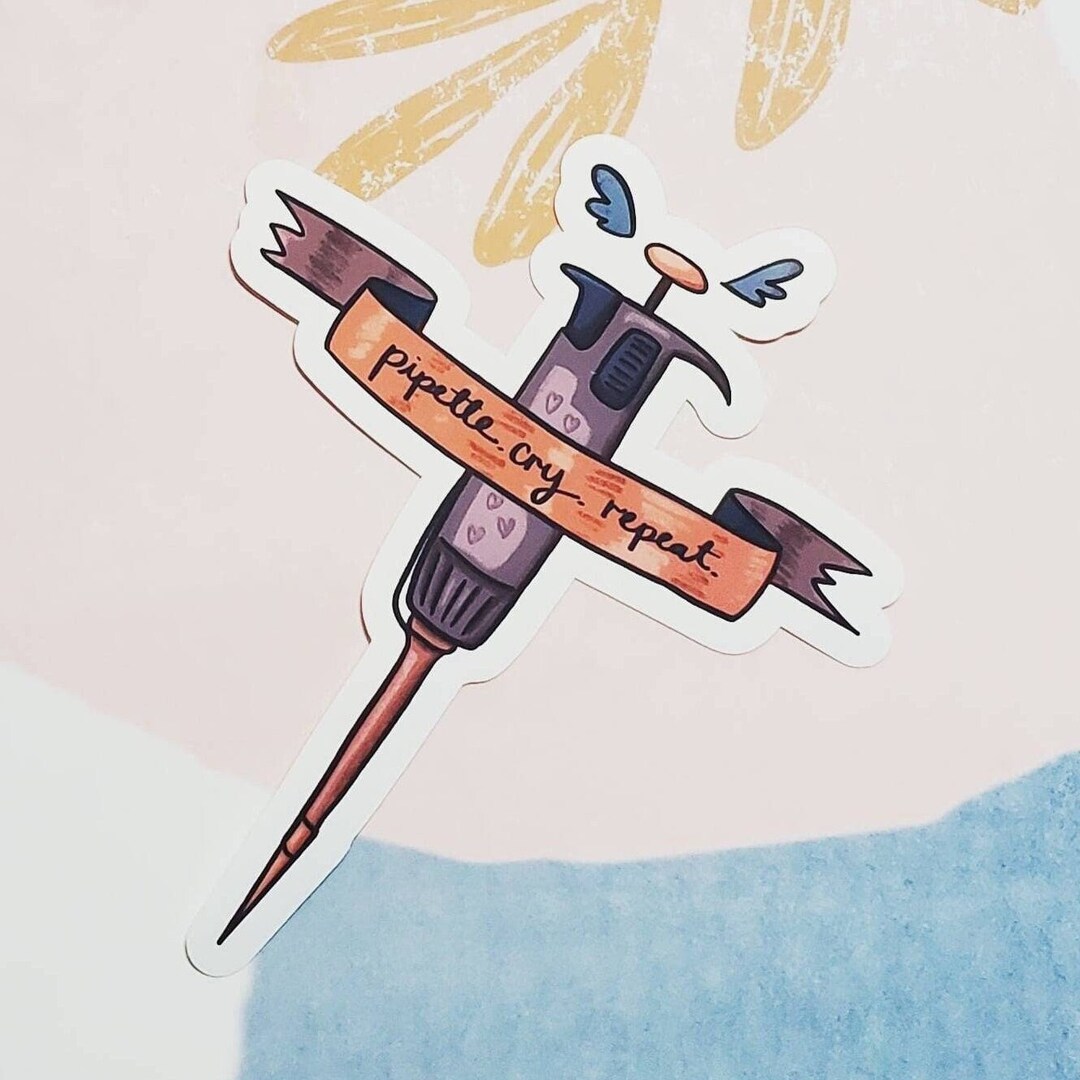 PCR Pipette Sticker, Cheeky Microbiology Sticker, Science Laptop ...