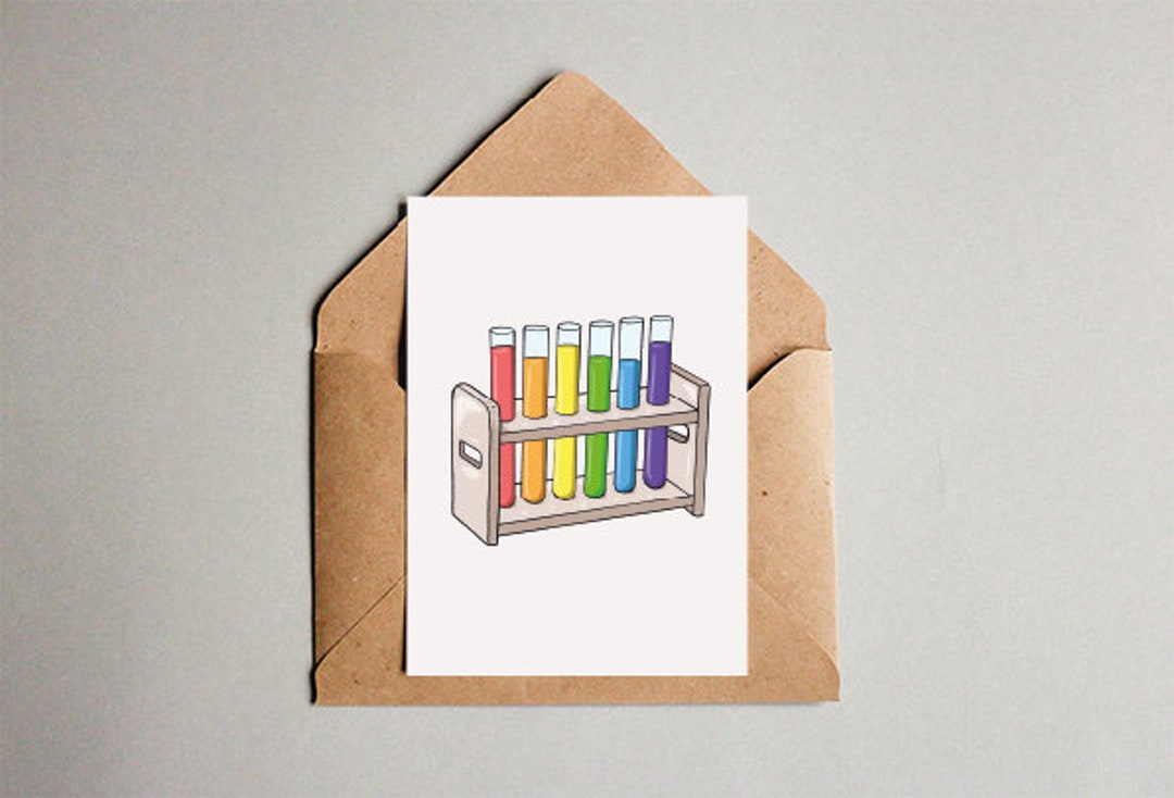 STEM PRIDE Birthday Card - Minimalist Biology Science Greeting Card ...