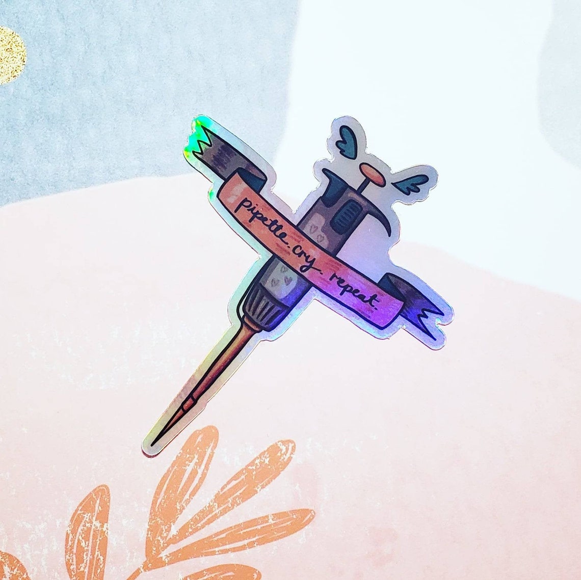 Pipette PCR Holographic Sticker Laptop Sticker Bumper | Etsy UK