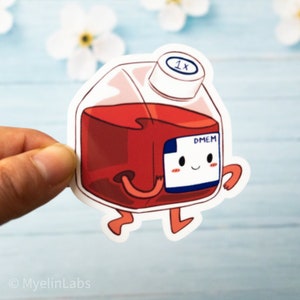 DMEM Vinyl Sticker, Microbiology Sticker, Tissue Culture Media Sticker ...