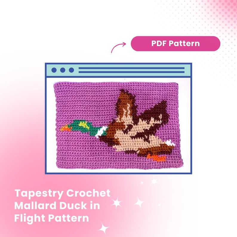 Mallard Duck in Flight Tapestry Crochet Pattern - Etsy