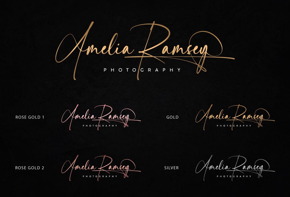 Photography Logo and Watermark, Signature Logo Design, Premade Logo - Etsy