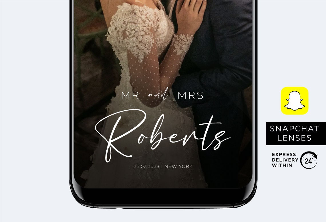 Wedding Snapchat Lenses, Wedding Custom Design, Snapchat - Etsy
