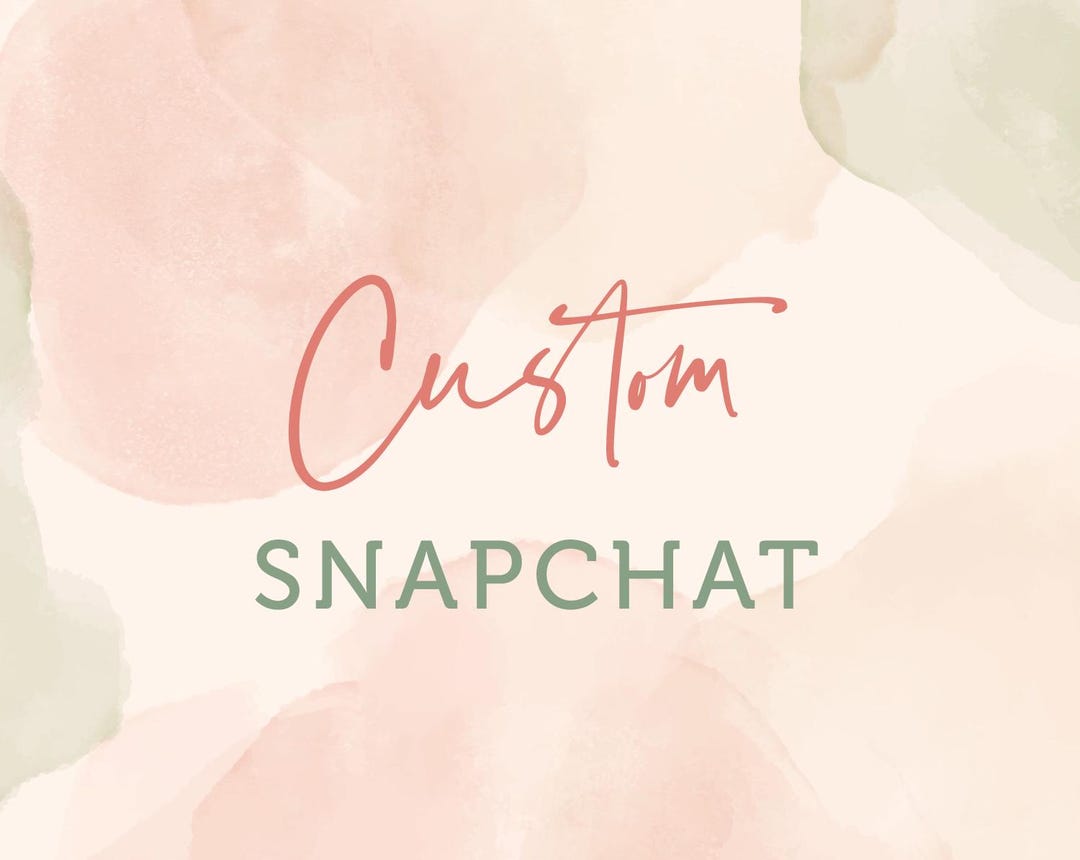 Custom Snapchat - Etsy
