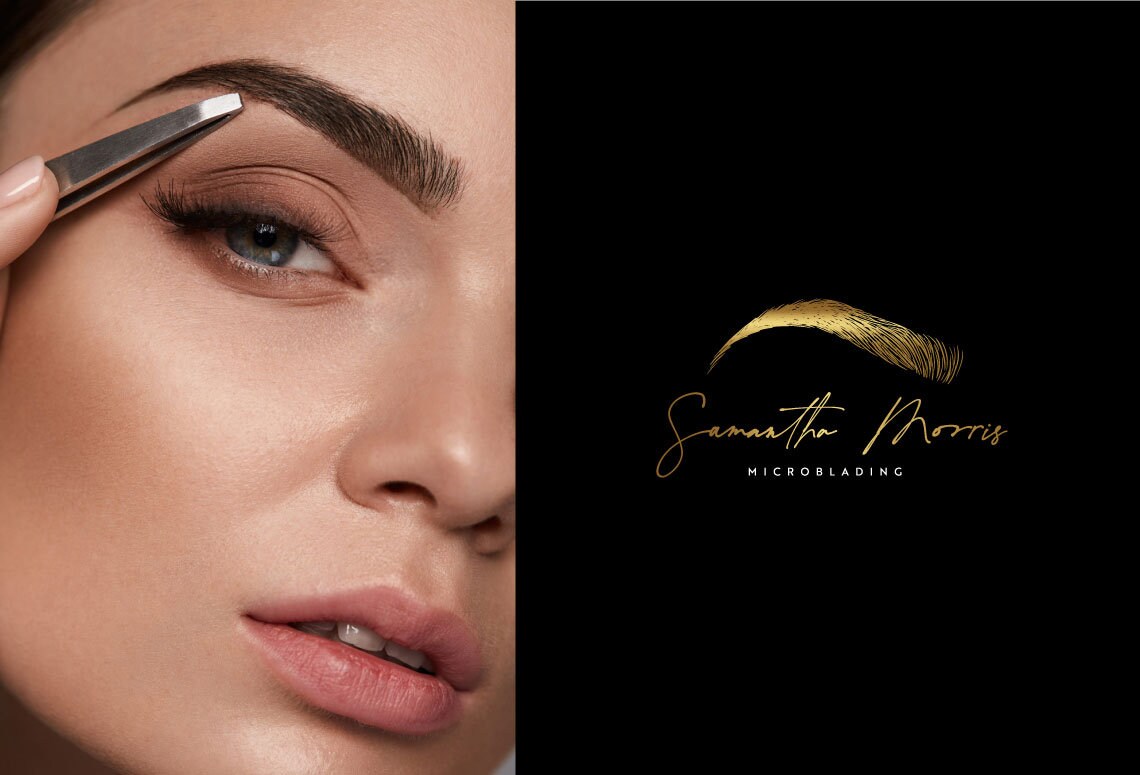 Microblading Logo, Brow Logo, Makeup Logo, Beauty Logo, Cosmetic Logo ...