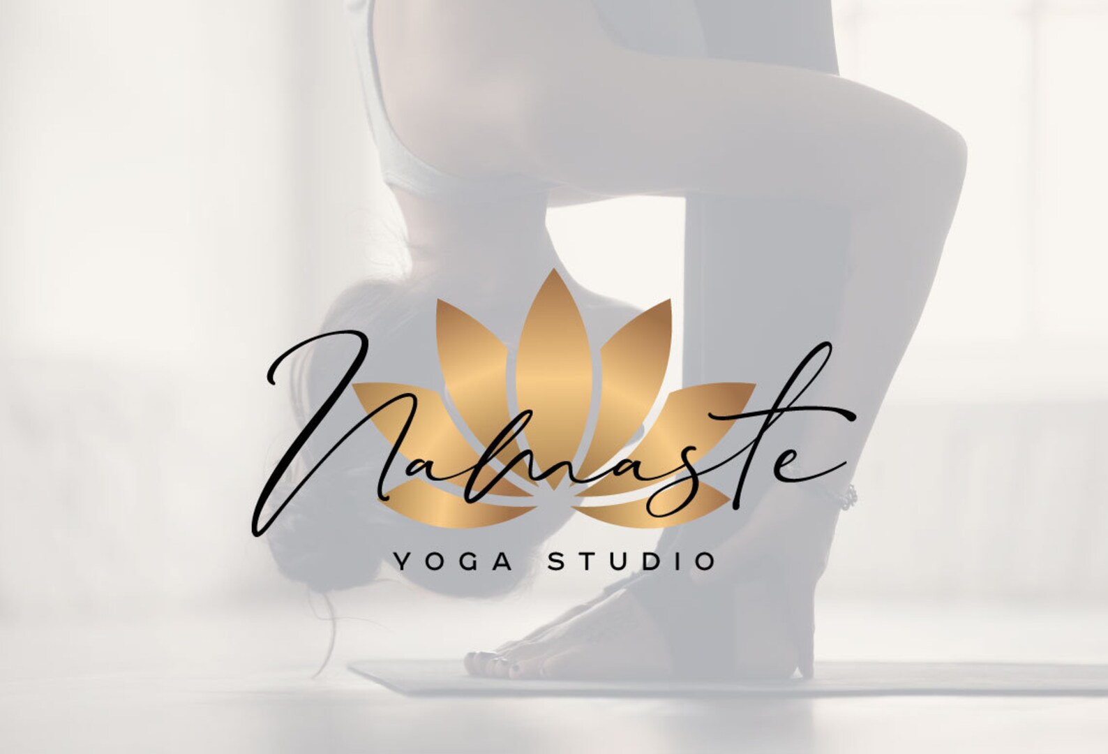 Yoga Logo Design Signature, Yoga Studio Logo, Yoga Watermark - Etsy