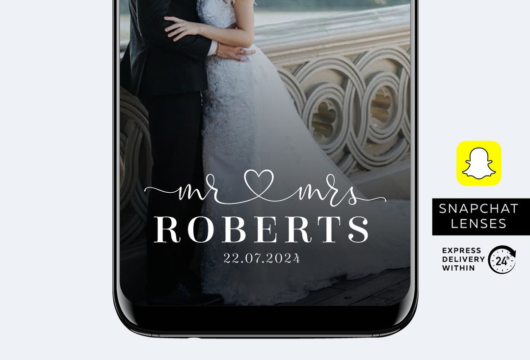 Wedding Snapchat Lenses, Wedding Custom Design, Snapchat - Etsy