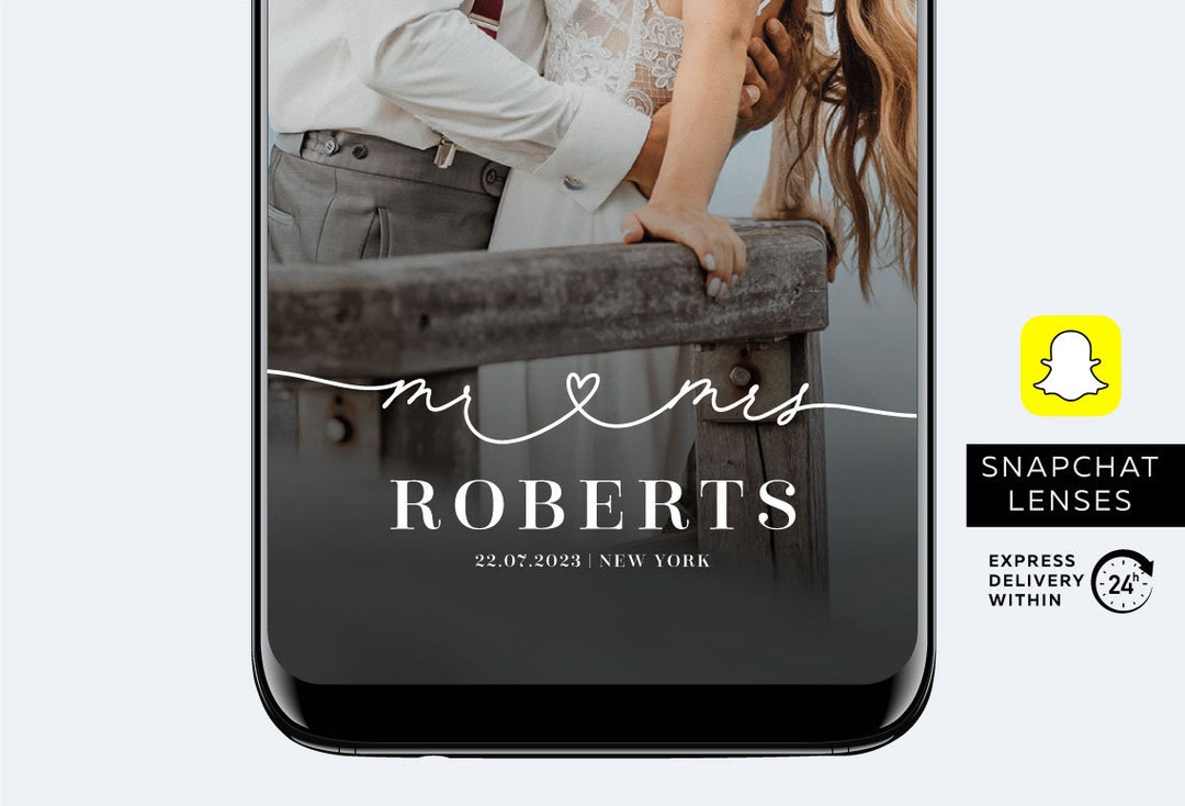 Wedding Snapchat Lenses, Wedding Custom Design, Snapchat - Etsy