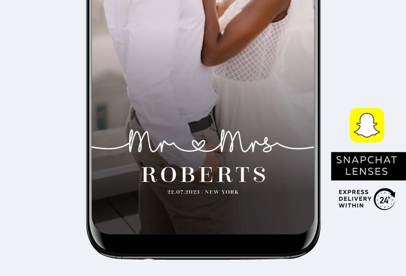 Wedding Snapchat Lenses, Wedding Custom Design, Snapchat - Etsy