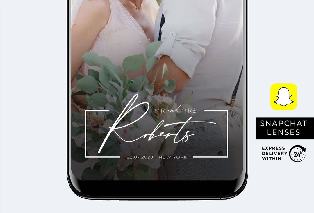 Wedding Snapchat Lenses, Wedding Custom Design, Snapchat - Etsy