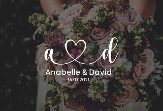 Wedding Logo Design Wedding Monogram Wedding Initials | Etsy